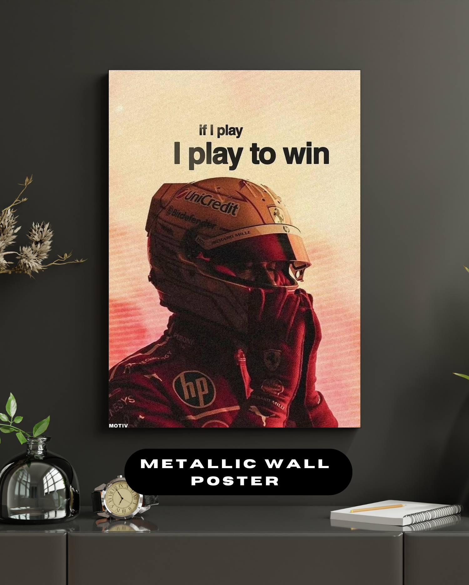 IF I PLAY, I PLAY TO WIN METAL PLATE POSTER A4 SIZE ALLUMINIUM 0.5mm ...