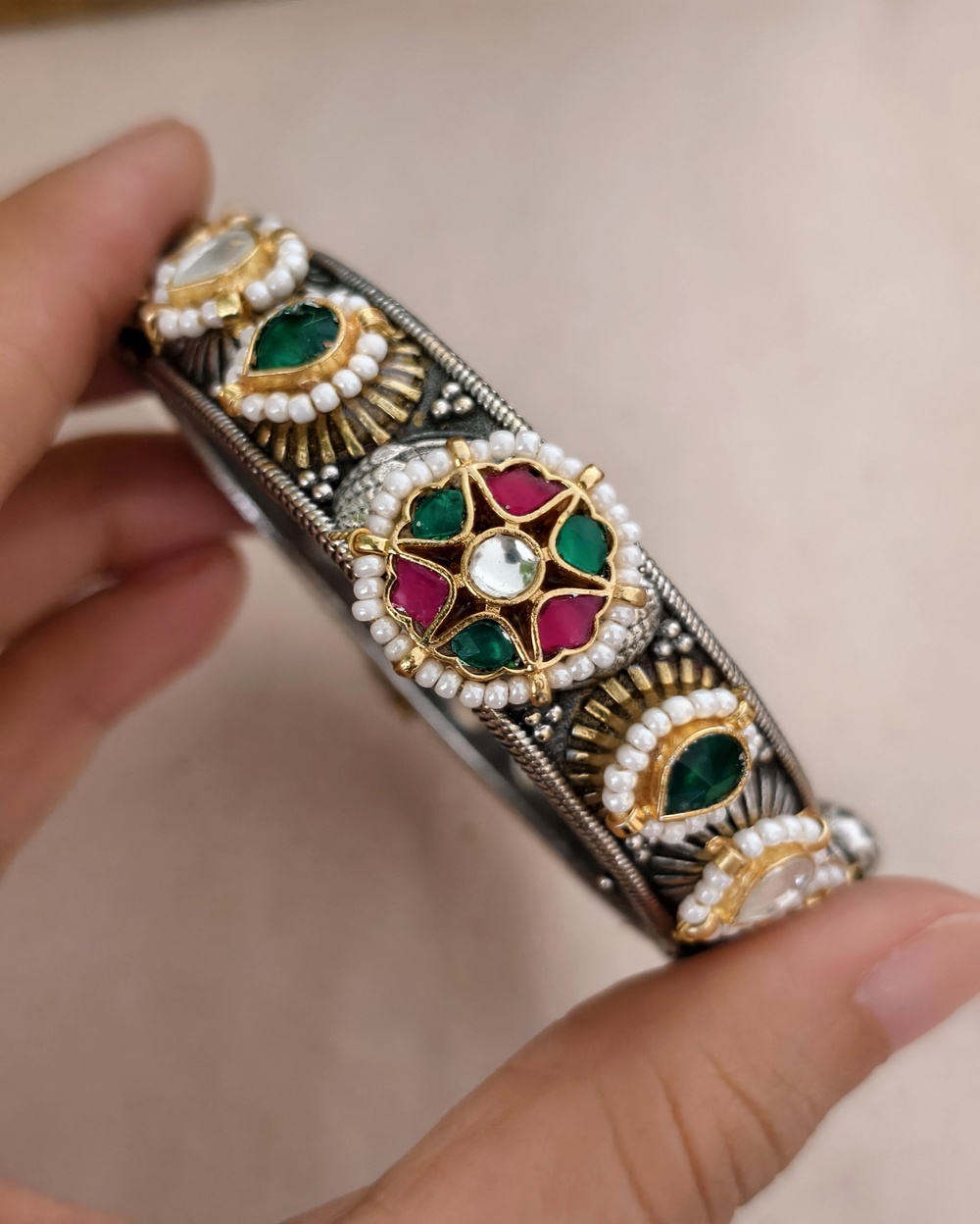 Runima Dual tone Bangles - Naira Collections