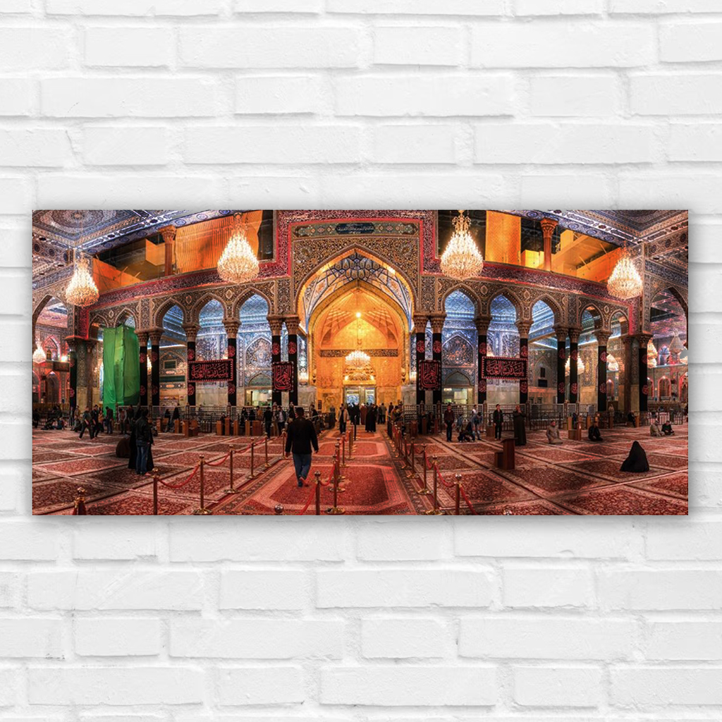 Landscape Velvet Picture Banner - Harame Imam Hussain in Red (Size 300* ...