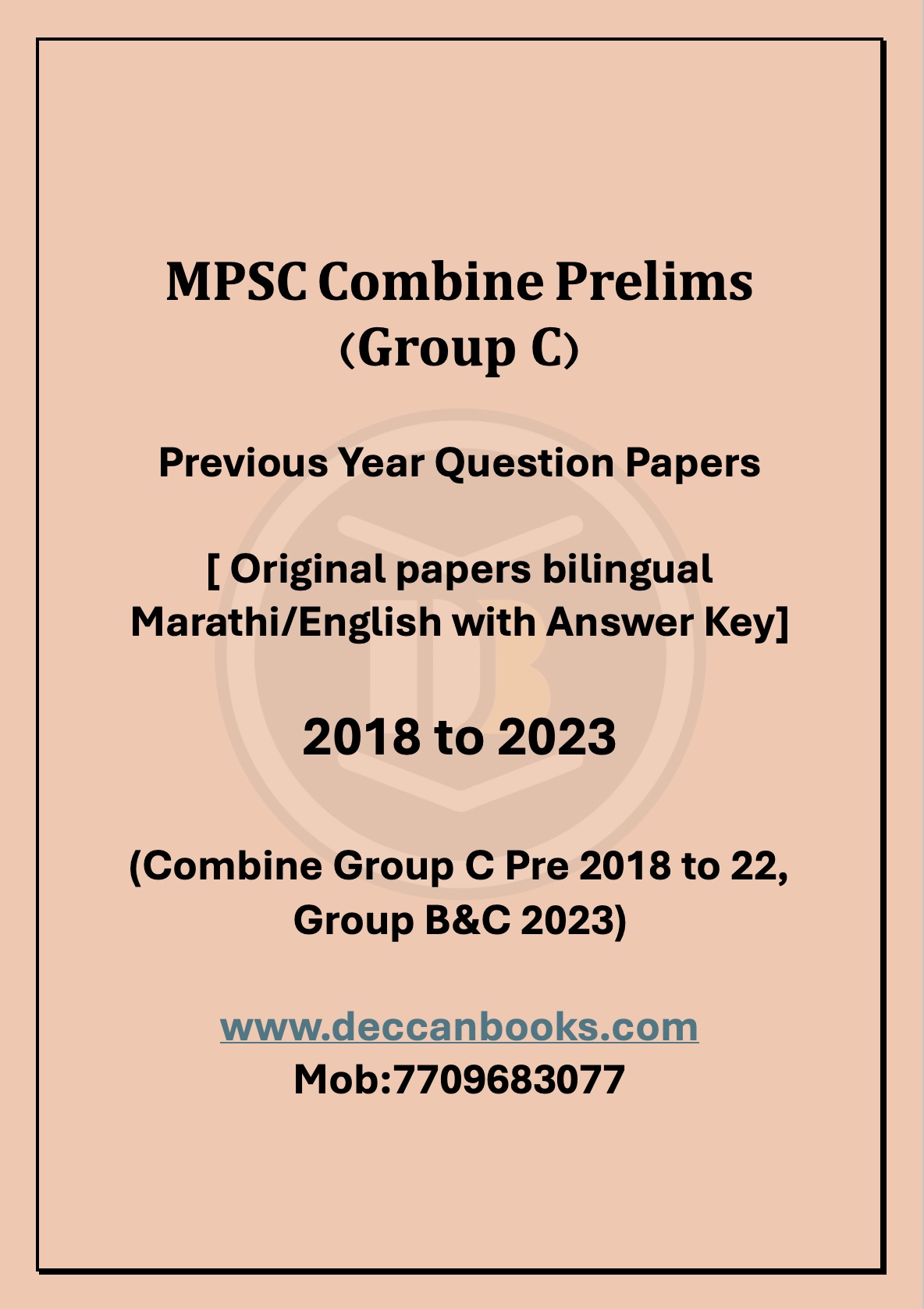 MPSC Combine Prelims (Group C) 2018 to 2023 By MPSC