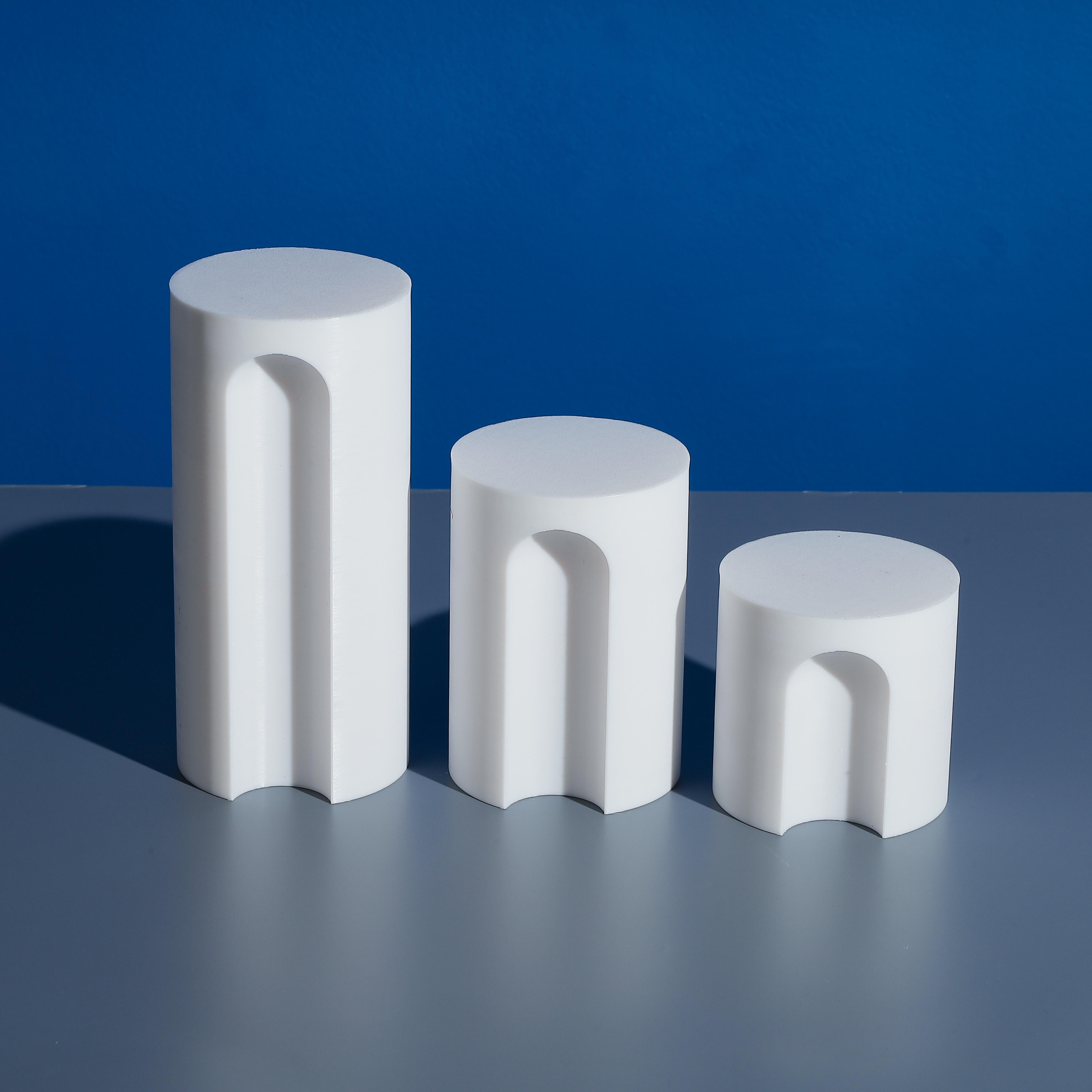 Arched Cylinder Set (White) - Prism Props