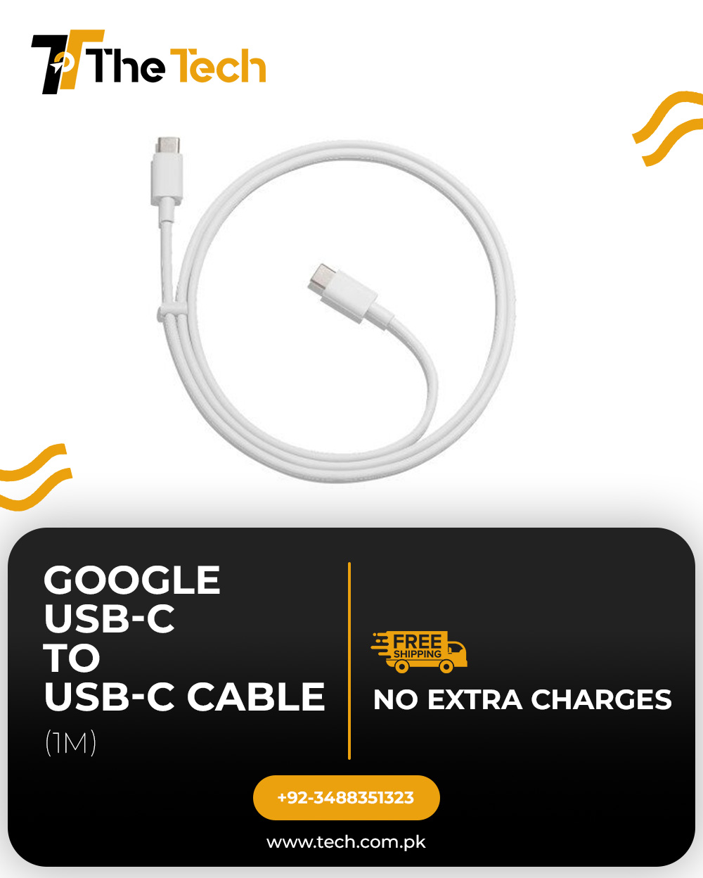 Google USB-C to USB-C Cable Price in Pakistan - Buy Online at The Tech