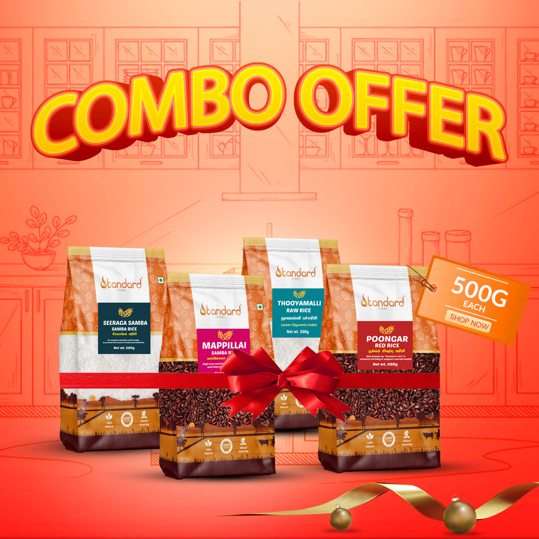 Diet-Friendly Rice Combo Pack : Seeraga Samba Rice / Thooyamalli Raw ...