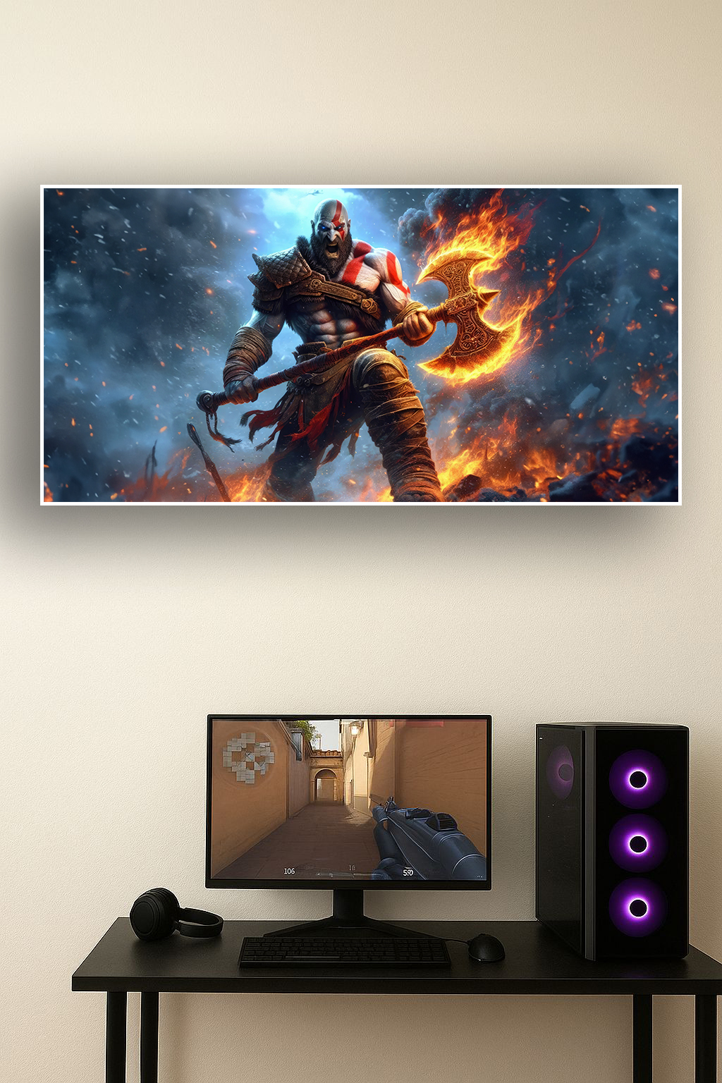 God Of War Split Poster - Anime Mandir