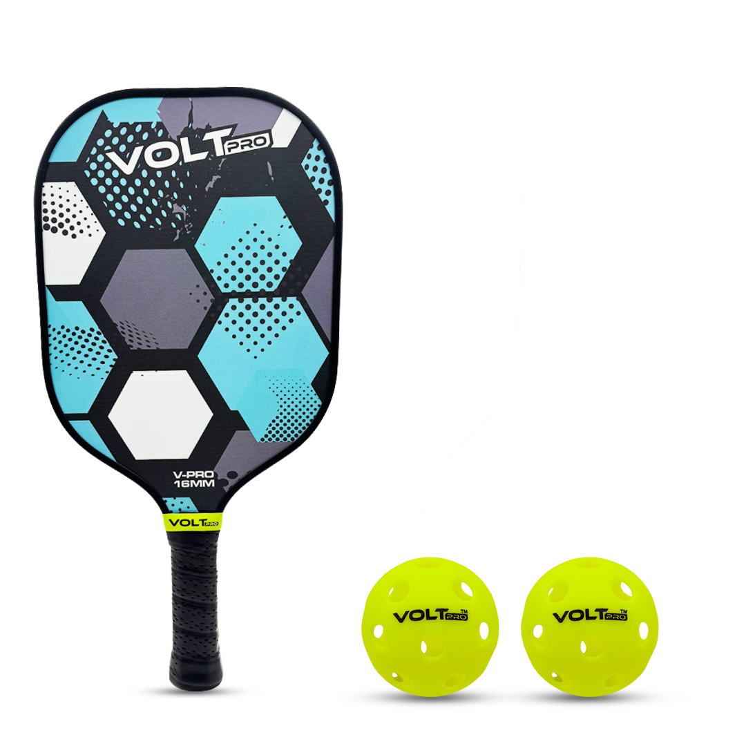 Premium Carbon Fiber Paddle + 2 Balls Set
