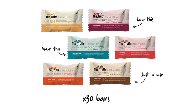 Personalised Box - Pack of 30 Protein Bars - The Whole Truth Foods