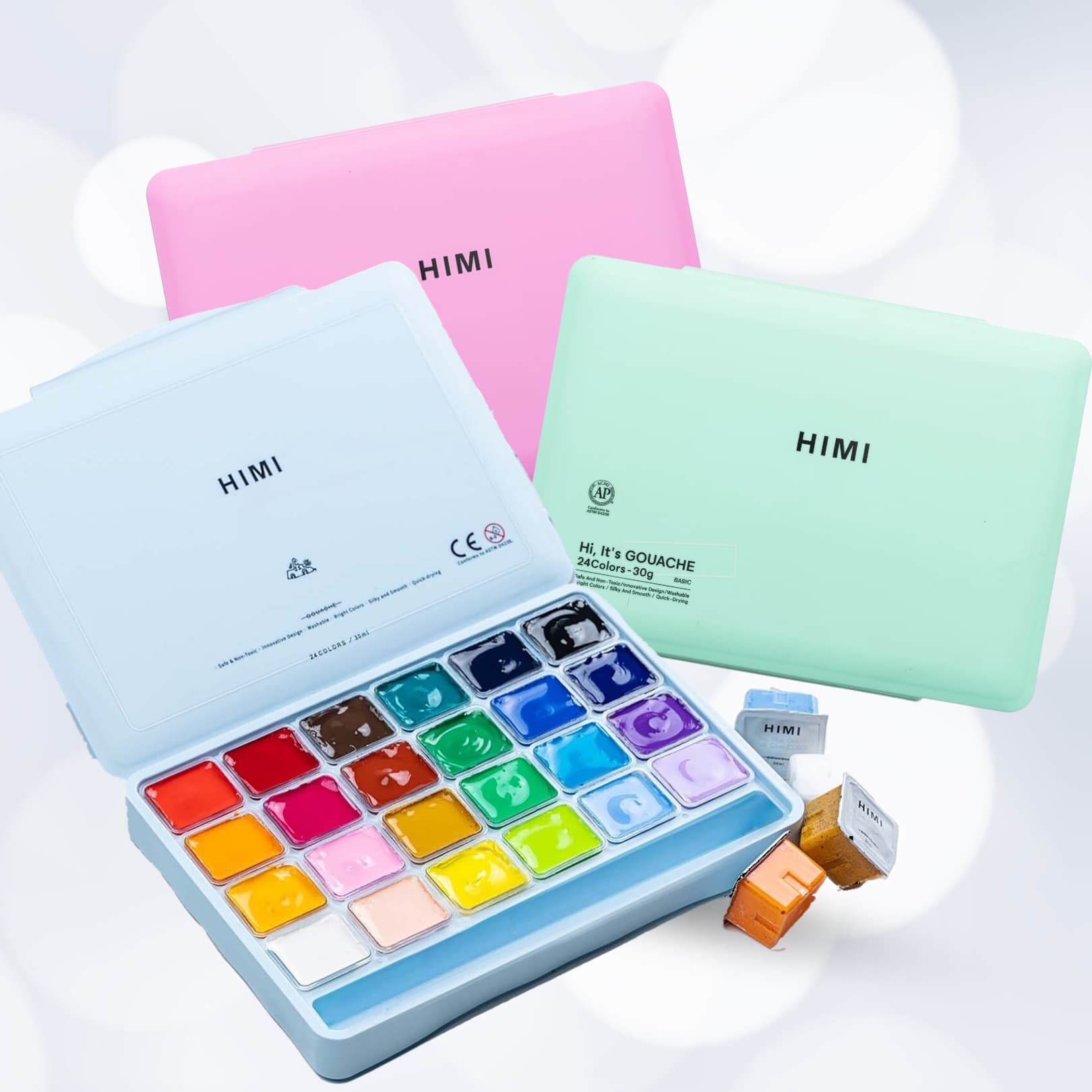 HIMI - Gouache Paint - 30 ml Cups x 24 Colours - MIYA HIMI