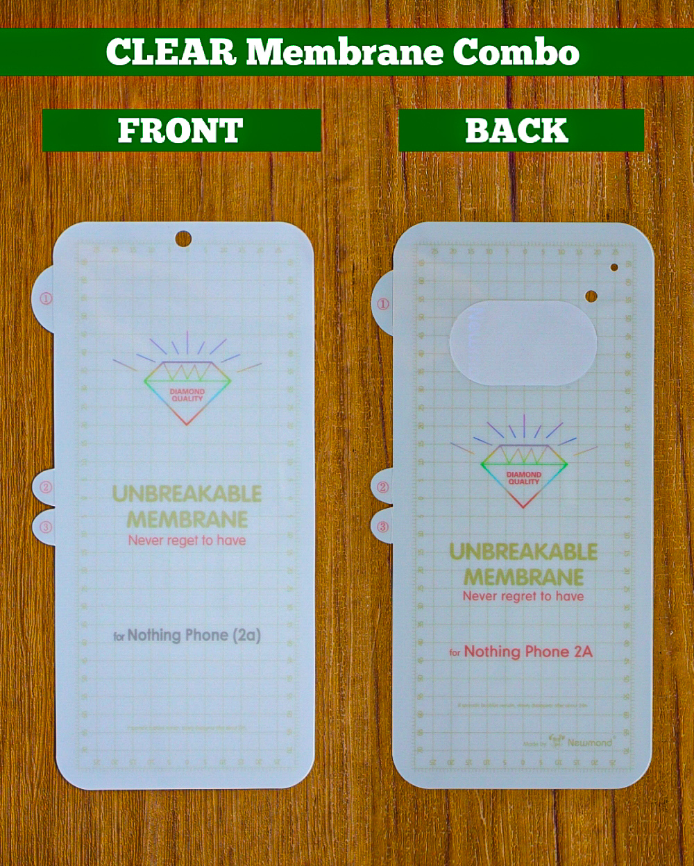 Nothing Phone (2A) Clear Screen & Back Protector Membrane