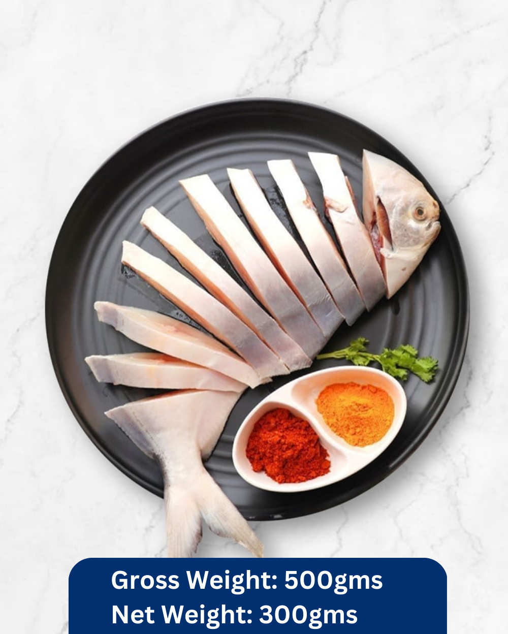 Vaaval / White Pomfret / Avoli - 500gm (250 grm size) - Thoondil Seafoods