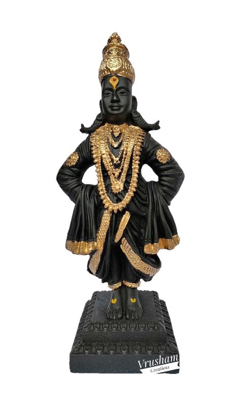 1 Feet Golden Vitthal Murti - Perfect for Worship
