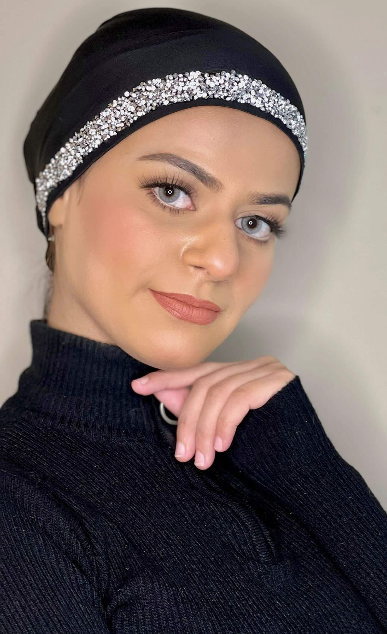 Luxury Diamond Embellished Hijab Cap - Hijabaan