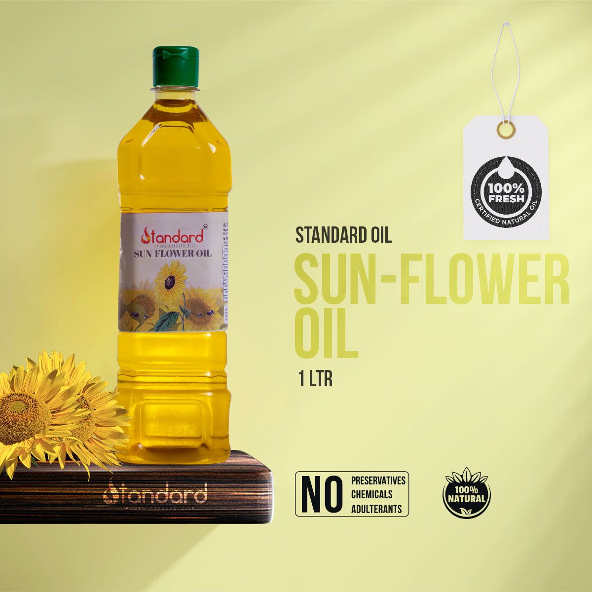 Cold Pressed Sunflower Oil - Pure & Natural