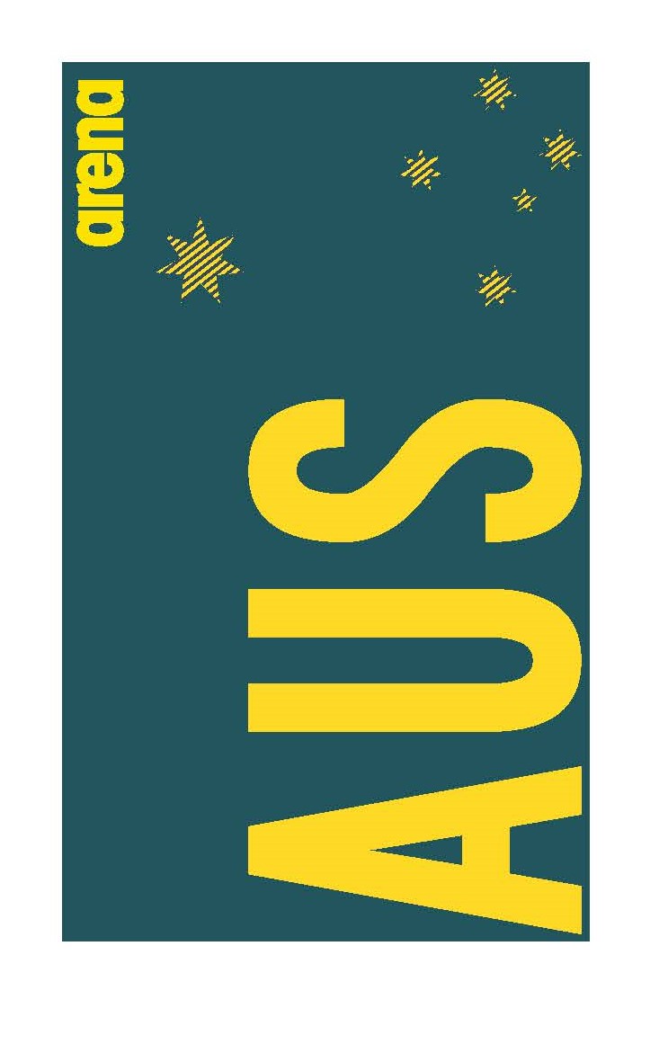 POOL SOFT TOWEL [GREEN AUS LOGO] - Swimming Australia