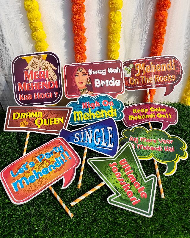 Cool Mehndi Props ( 10 Boards) - Wedding Ghar