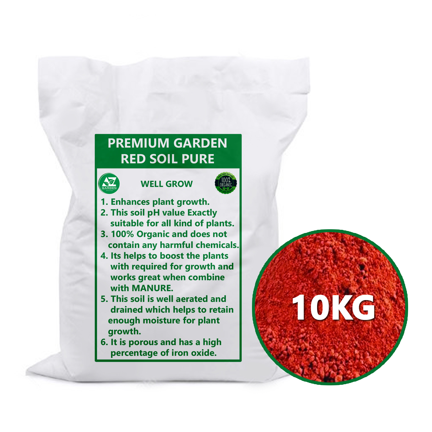 Premium Garden Red Soil 10kg - For Healthy Plants