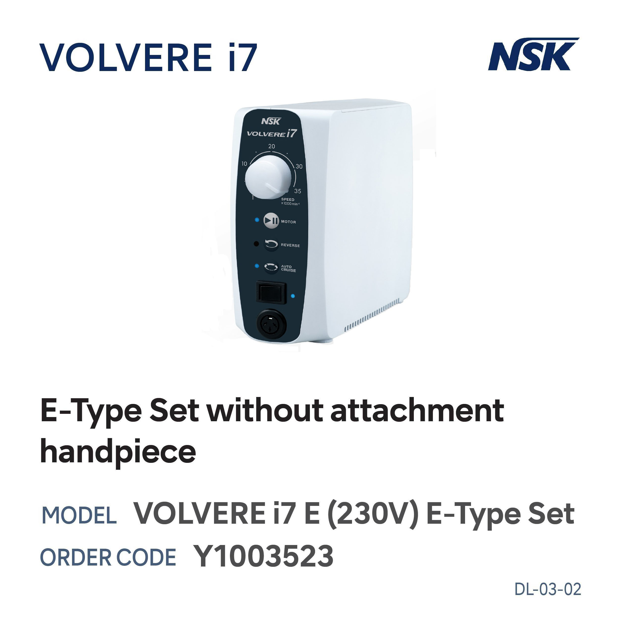 DENTAL ENGINE MICROMOTOR VOLVERE I7 (230V)-Y1003523 - Confident Sales India Private Limited