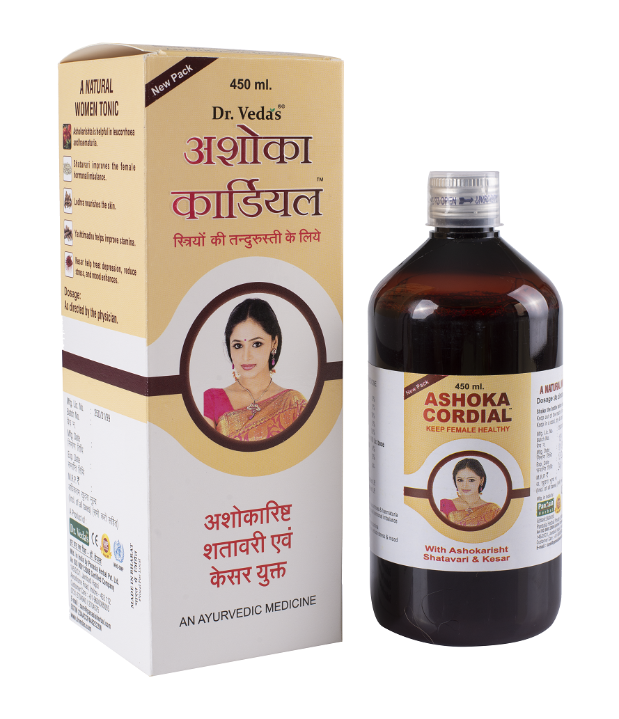 Dr. Veda's Ashoka Cordial Syrup With Ashokarishta Shatavari & Kesar ...