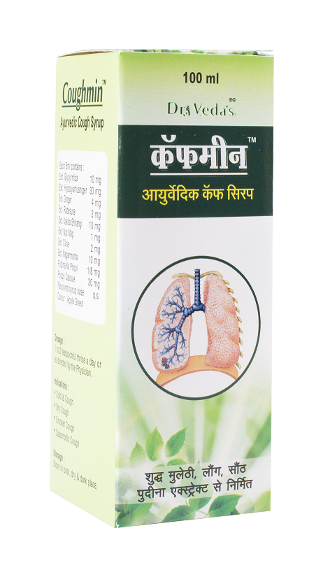 Dr. Veda's Coughmin Avurvedic Cough Syrup- 100ml-Pack of 5 - PANASIA ...