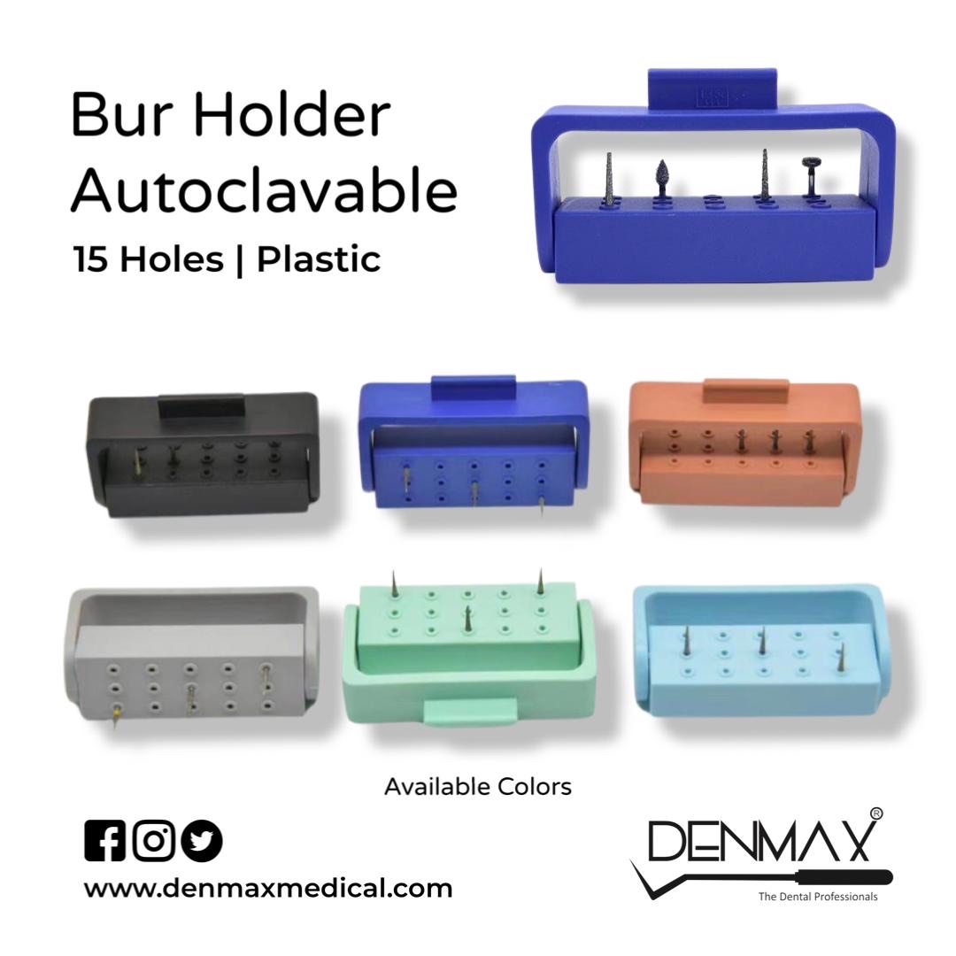 Autoclavable Bur Holder – 15-Hole Sterilizable Dental Bur
