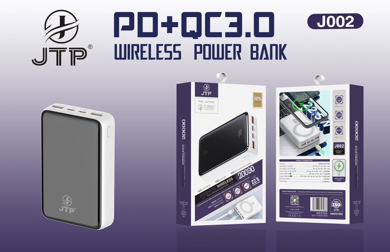 Buy JTṔ J002 20,000mAh MagSafe Power Bank | JTP Power Banks