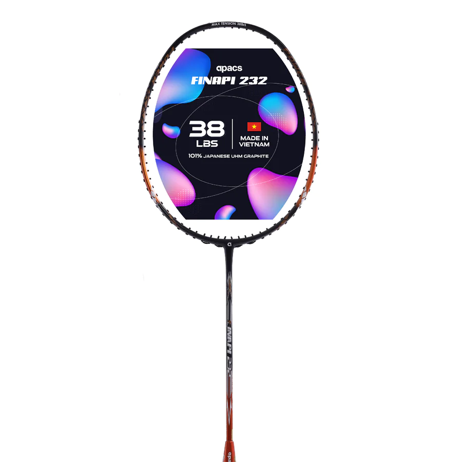 Apacs Finapi 232 Badminton Racquet - (Black/Orange) - Warrior Sports ...