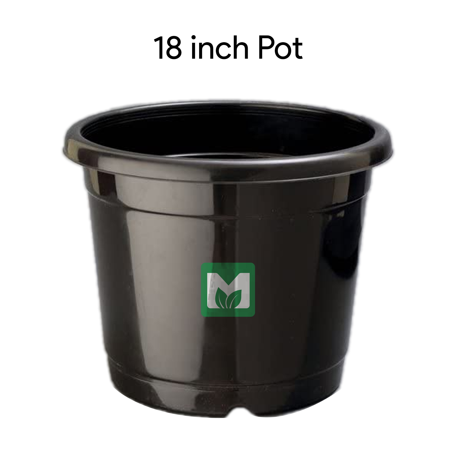 18 Inch Ananda Pot Black - MyOwnGarden® Agri Products