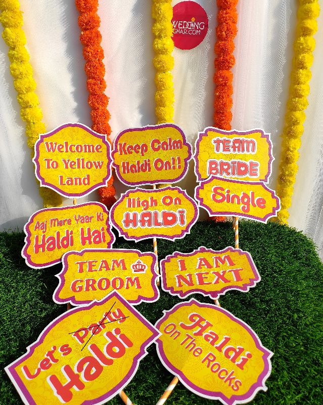 Cool Haldi Props ( 10 Boards) - Wedding Ghar