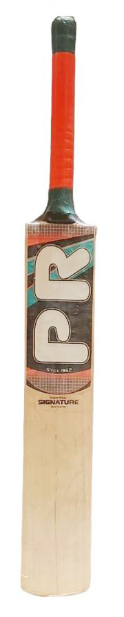 PR Signature English Willow Cricket Bat (Short Handle) - Three Wickets