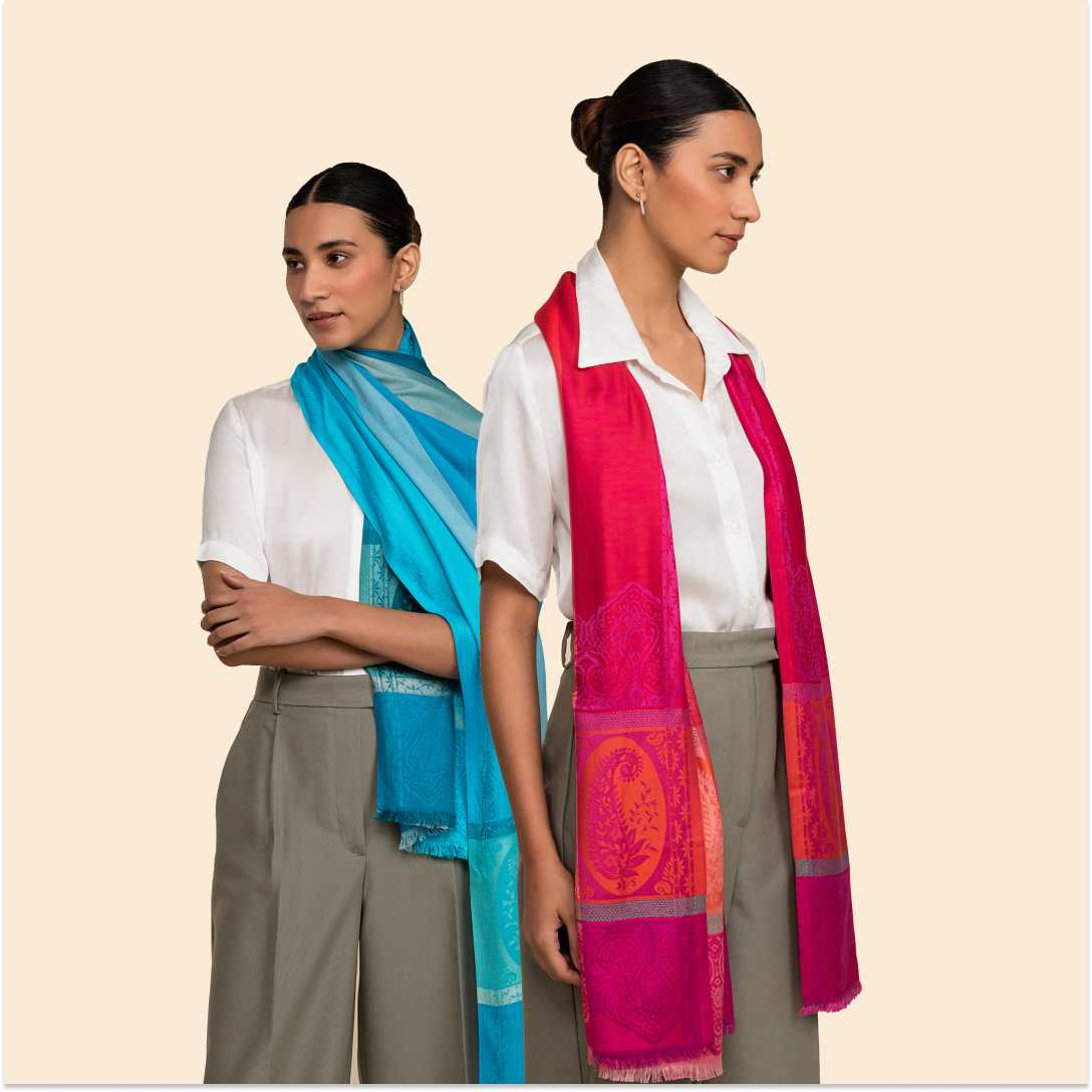 Fashionable Silk Scarf Set for Rakhi Gifting