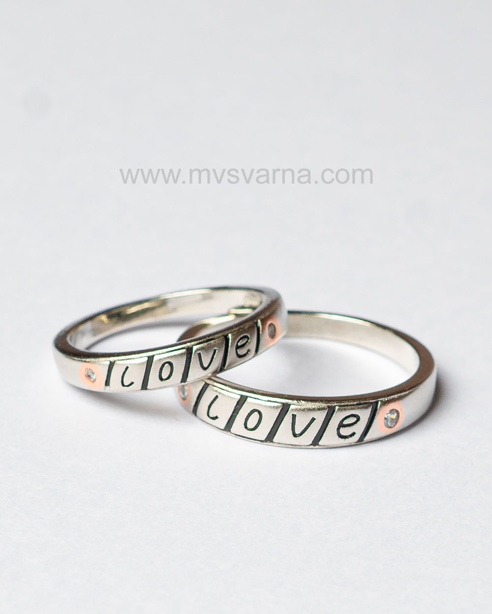 Eternal Love Silver Couple Ring - MVS VARNA