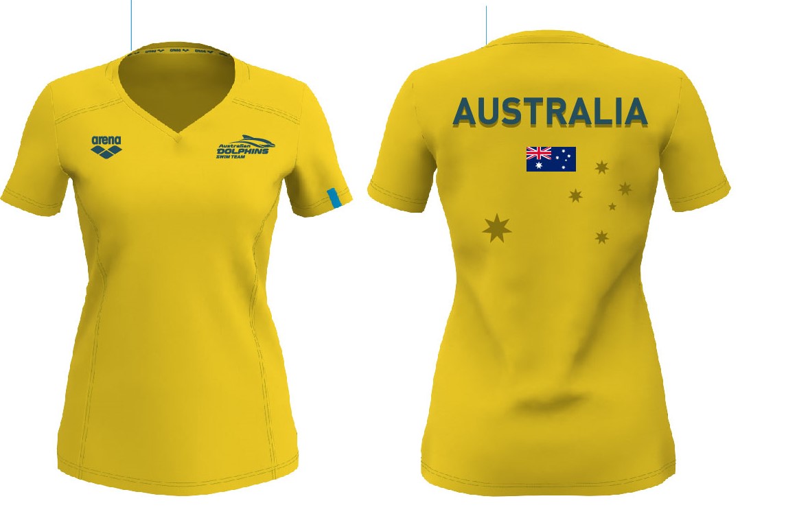 W AUS T-SHIRT [GOLD] - Swimming Australia