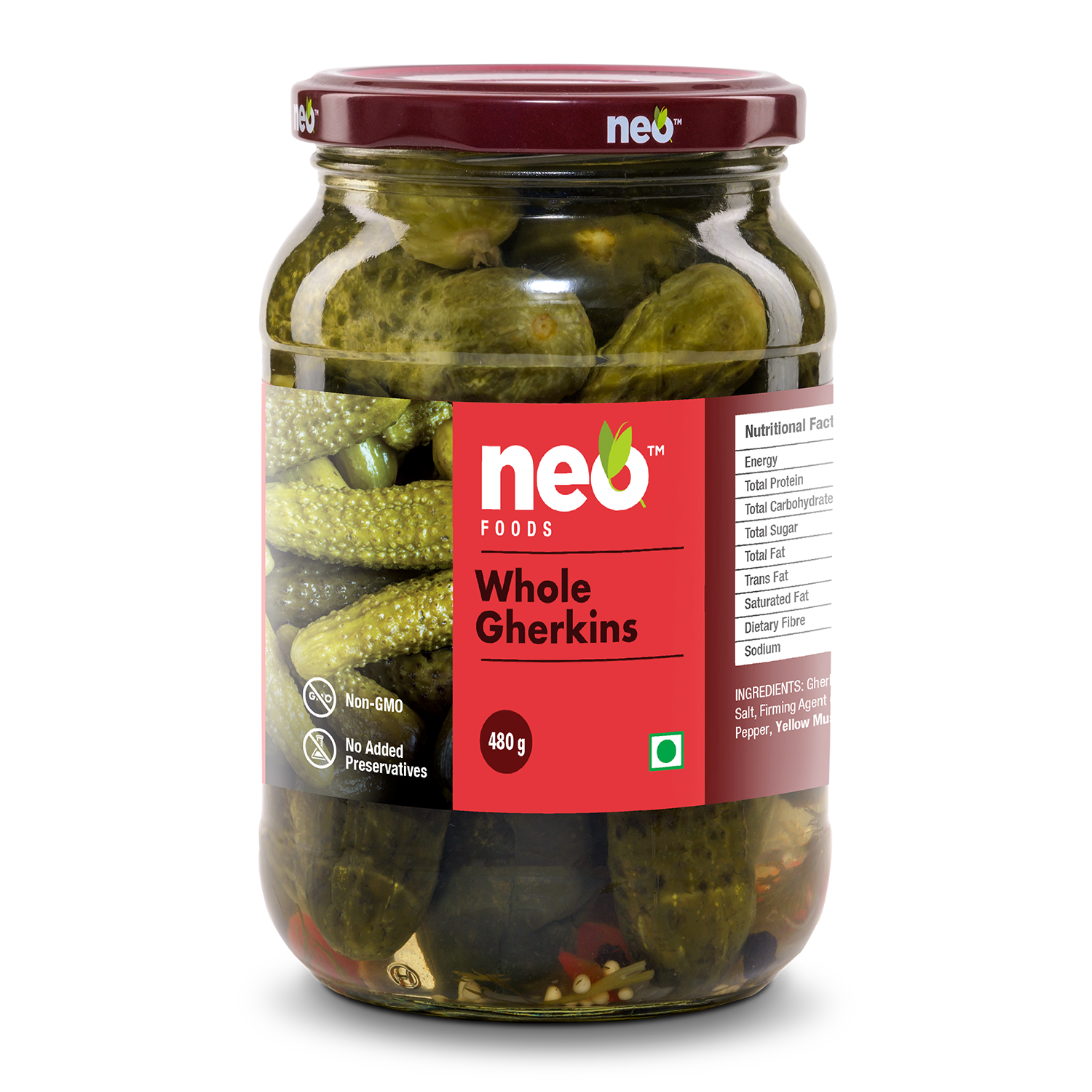 Neo Whole Gherkins 480g