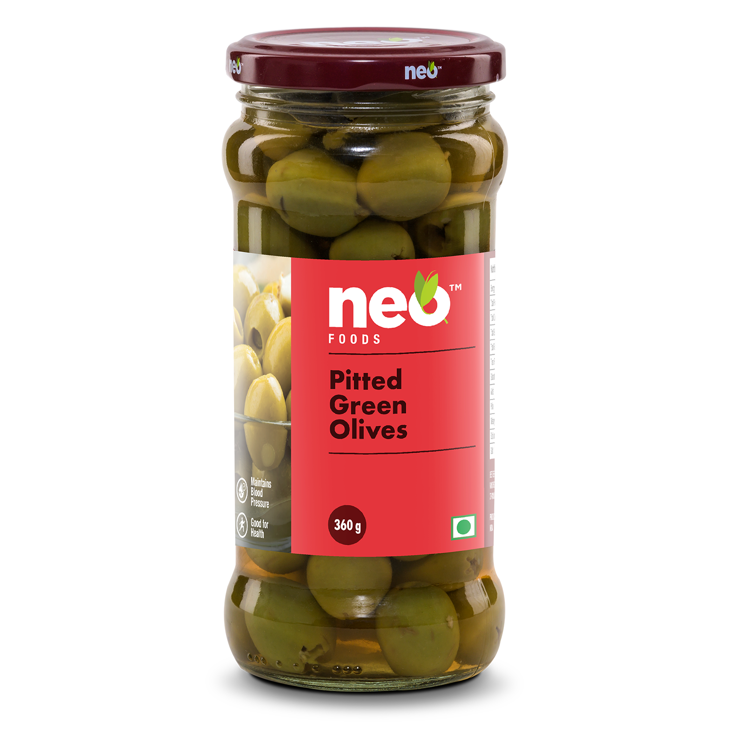 Neo Pitted Green Olives 360g