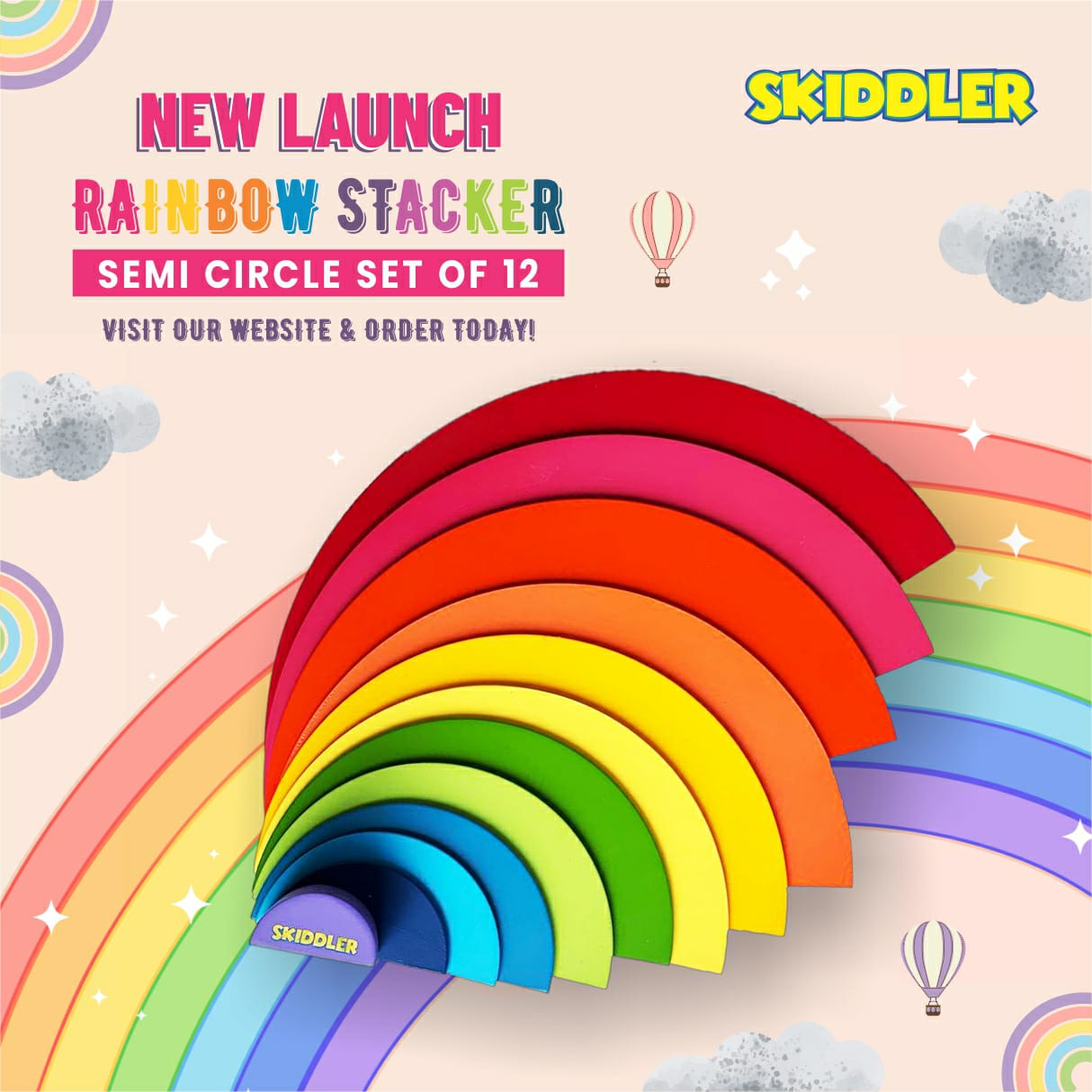 Semi Circle Set Of 12 - Skiddler