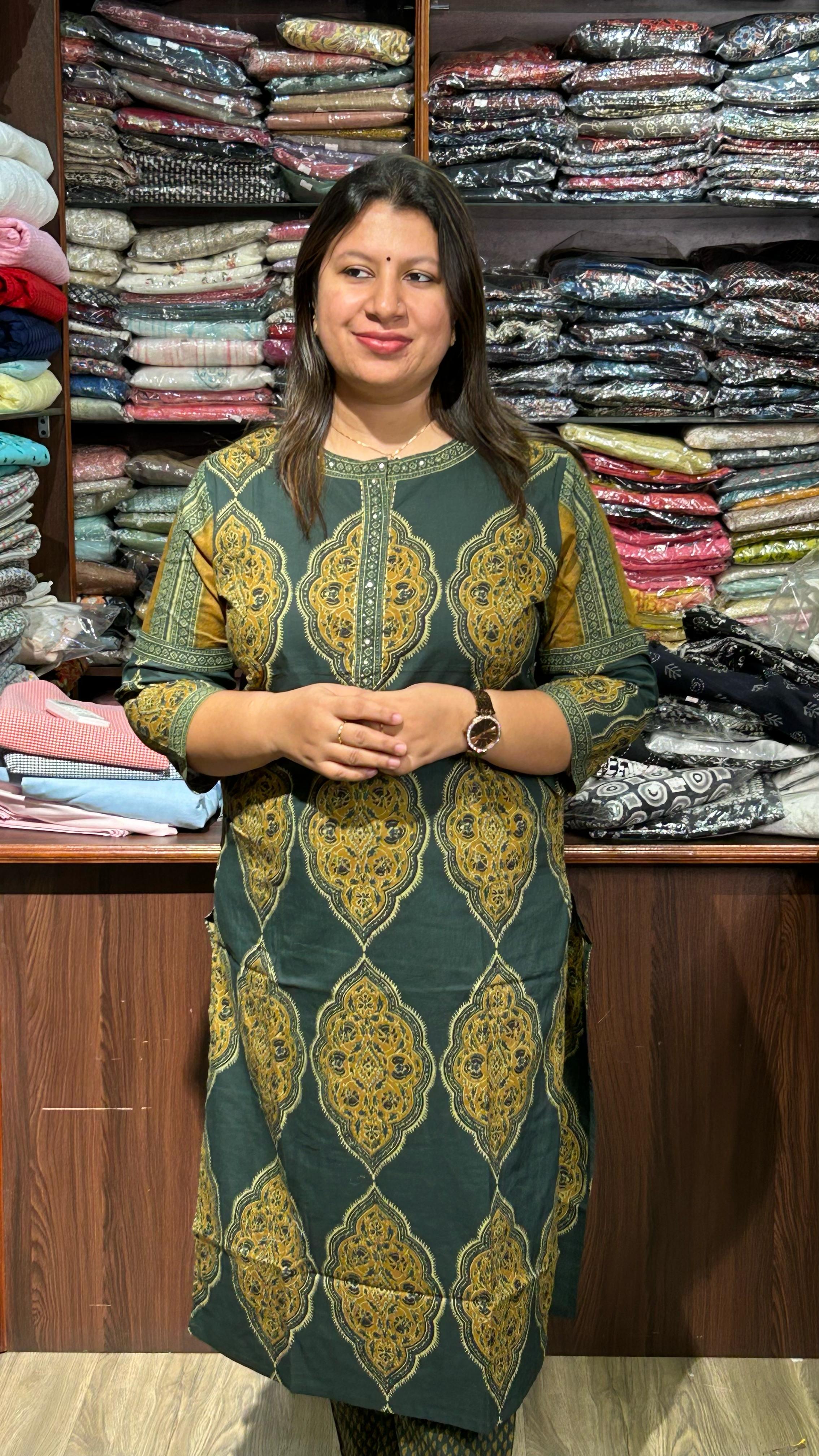 COTTON 2 PIECE KURTHI SET - KATHYS CLOTHING STORE