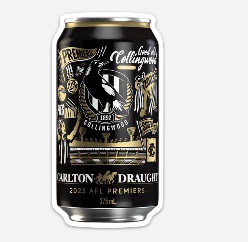 Collingwood Magpies 2023 AFL Premiership Carlton Draught Can Magnet (65 ...