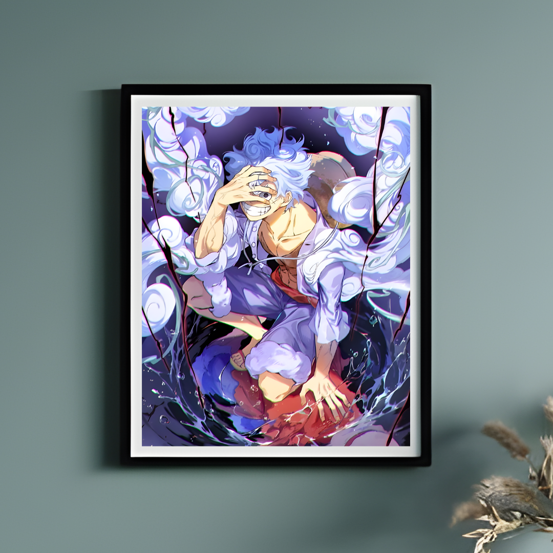 Luffy Gear5 Framed Posters | Anime Frames (Black Robust Framed, A4/A3 ...