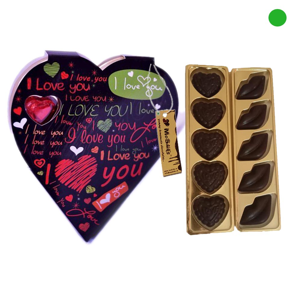 MoShik's 11 Heart Black Box, 5 Hearts and 5 Lips Combo - Moshiks