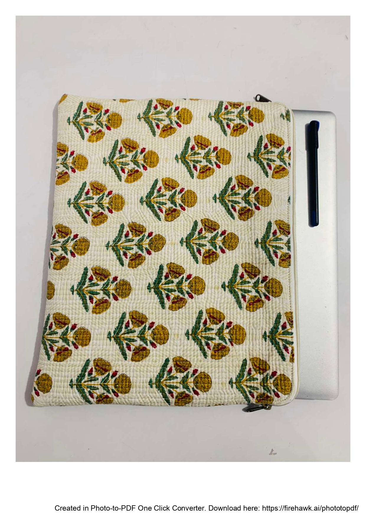 Quilted Laptop Bag 12*16 - HeartFul Craft