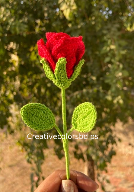 Handmade Red Rose Crochet Flower - Perfect for Gifts