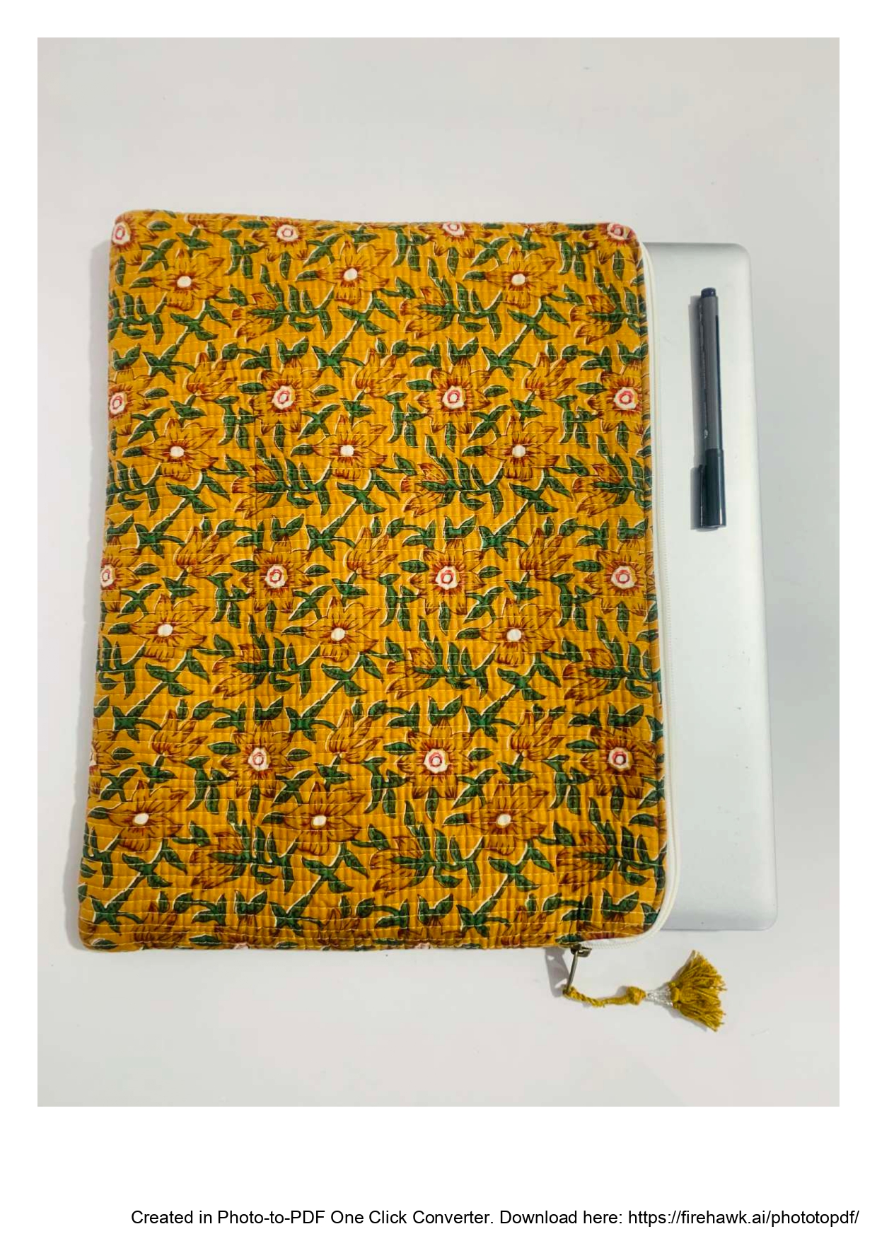 Quilted Laptop Bag 12*16 - HeartFul Craft