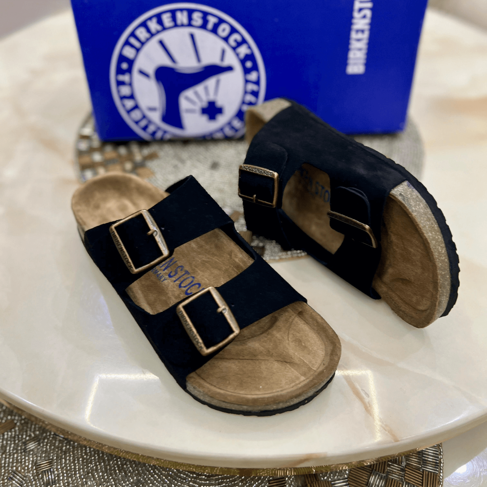 Shop Men's Black Birkenstock Arizona First Copy Sandals