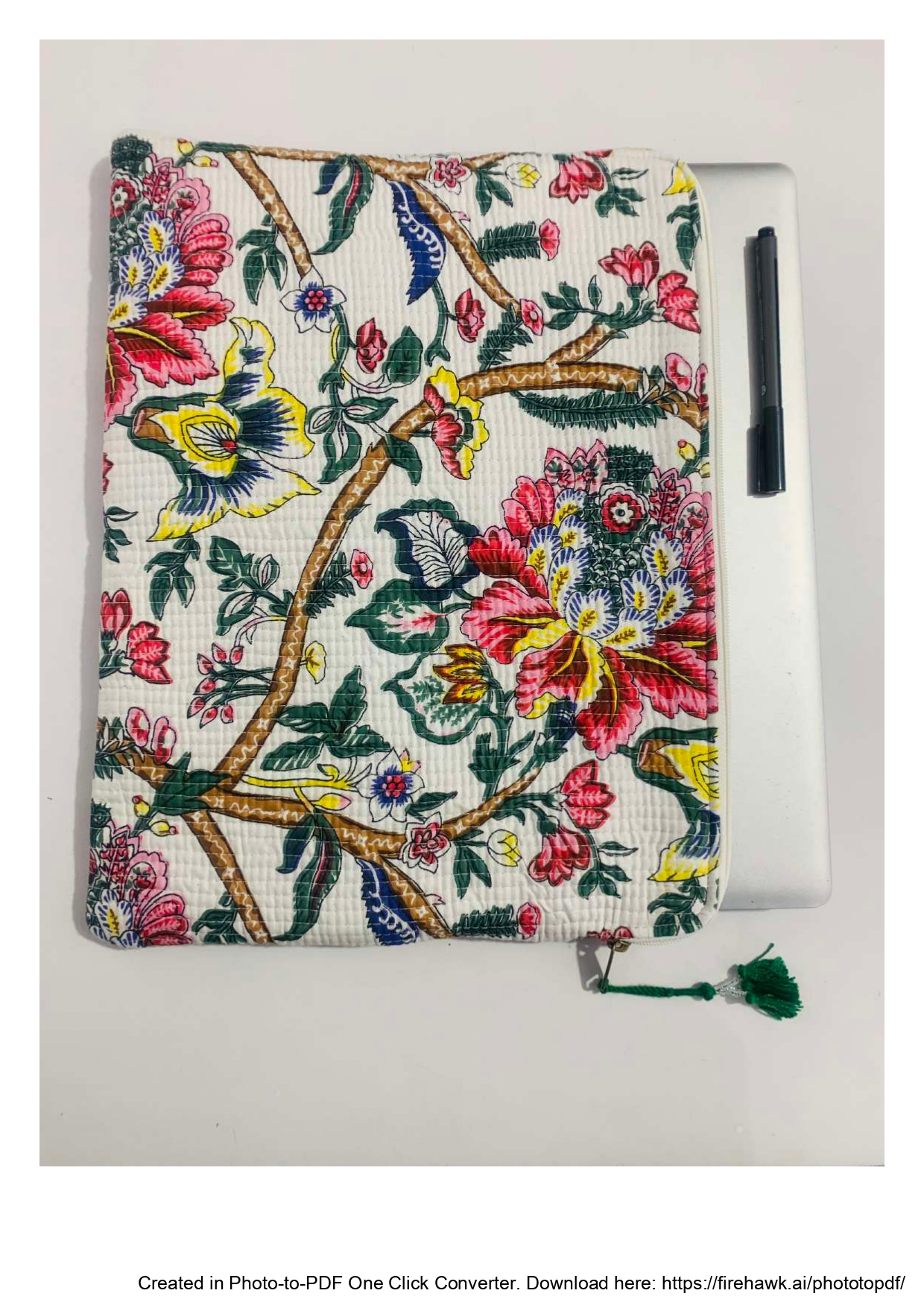 Quilted Laptop Bag 12*16 - HeartFul Craft