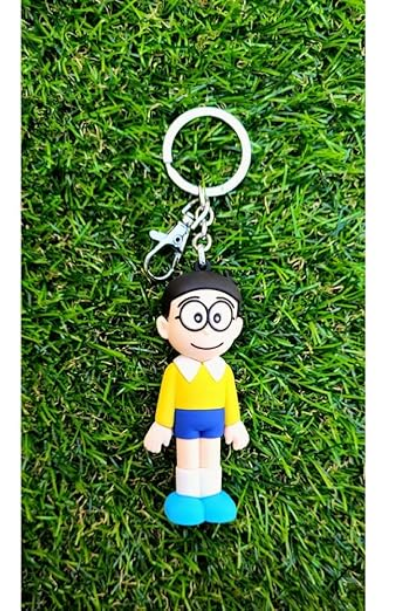 Cute Nobita 3D Silicone Hook Keychain - Manga Store