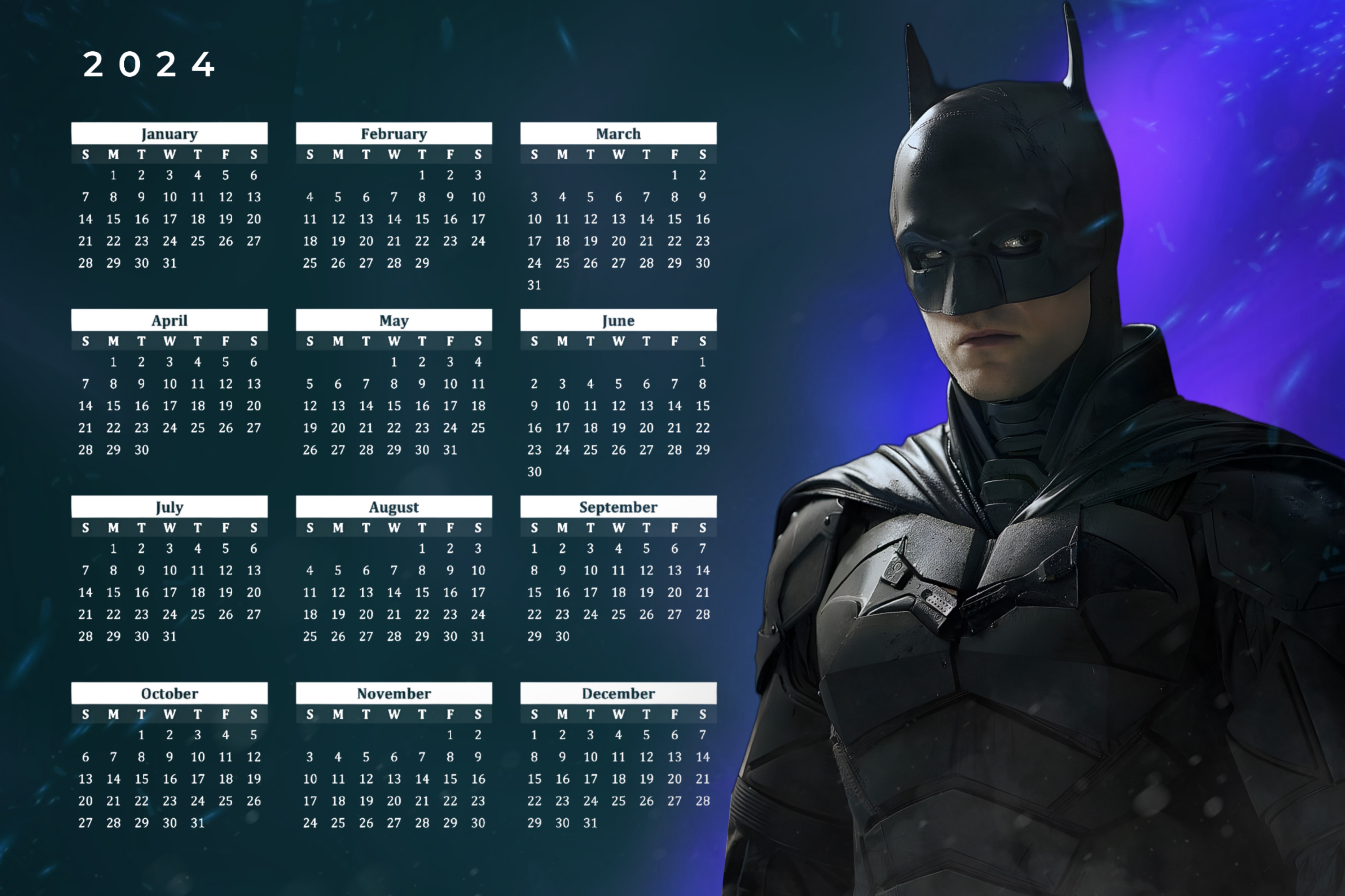 Batman Wall Decor Calenders #N02 | Batman (# DC Universe Calenders ...