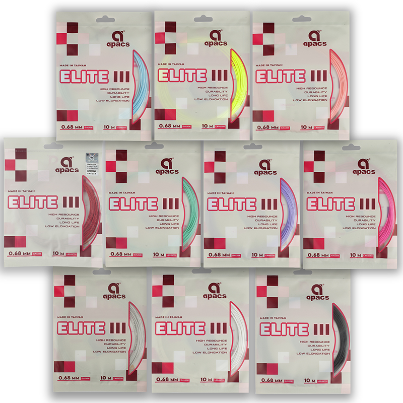 Apacs Elite III Badminton String (0.68 MM) - Warrior Sports (India)