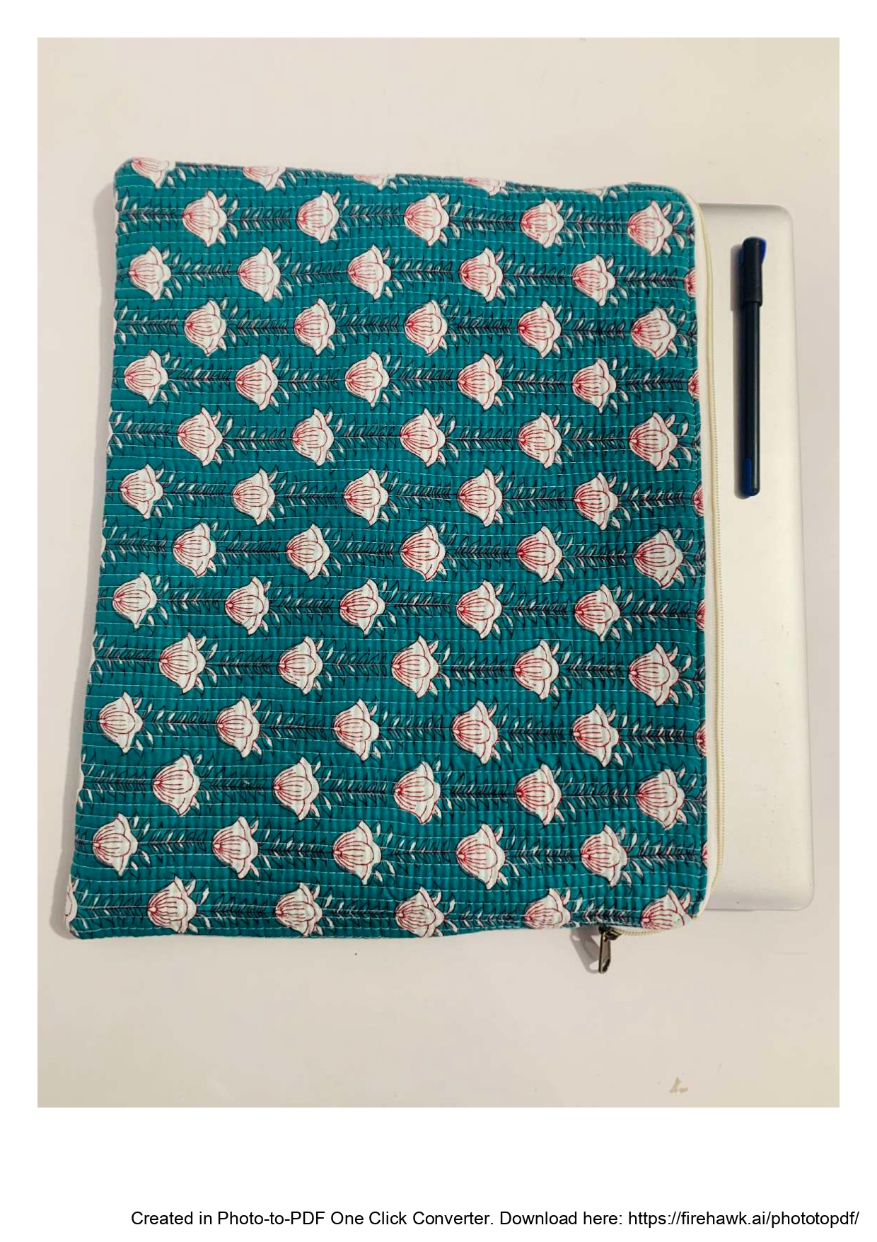 Quilted Laptop Bag 12*16 - HeartFul Craft