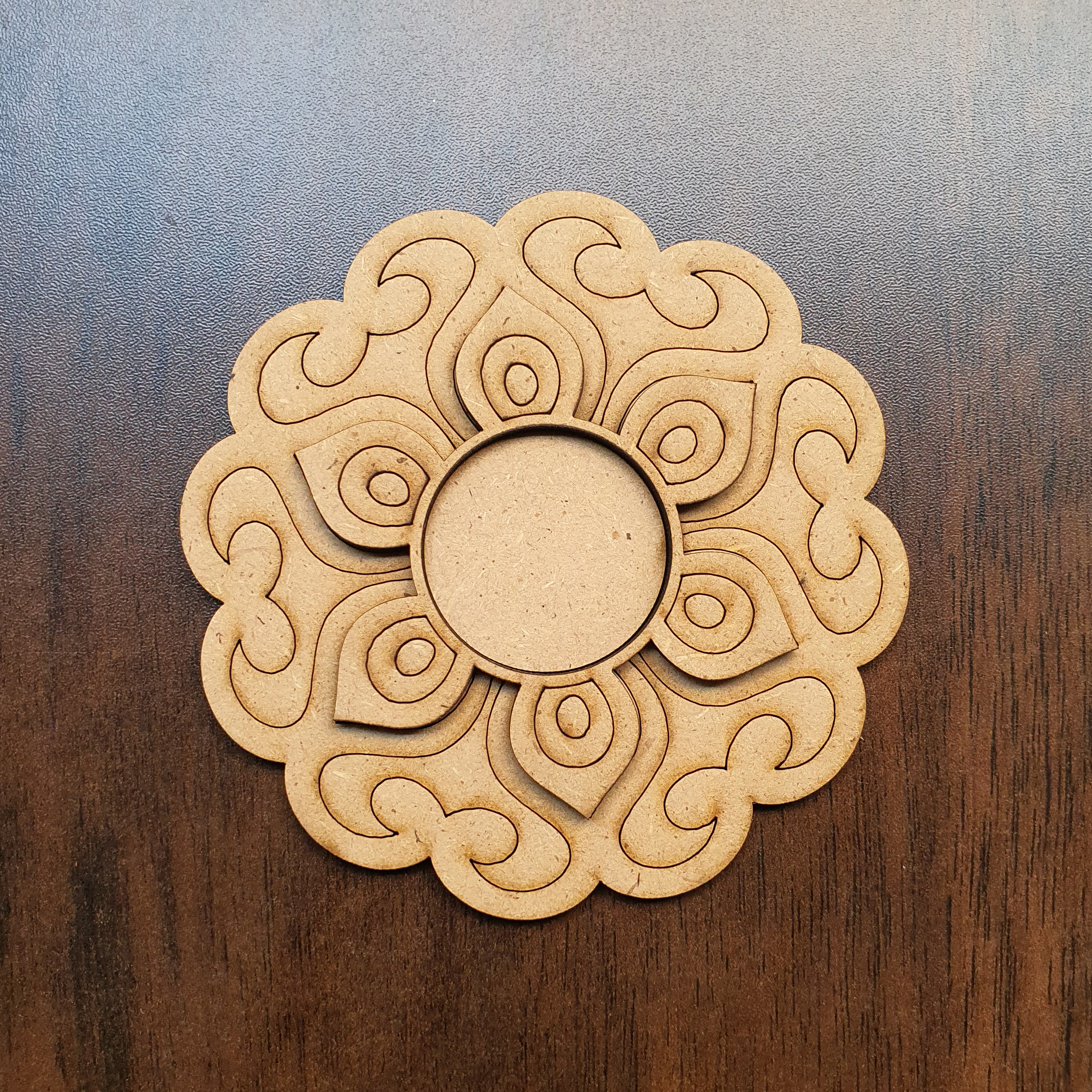 Plain DIY MDF Diya & Tealight Holder for Art