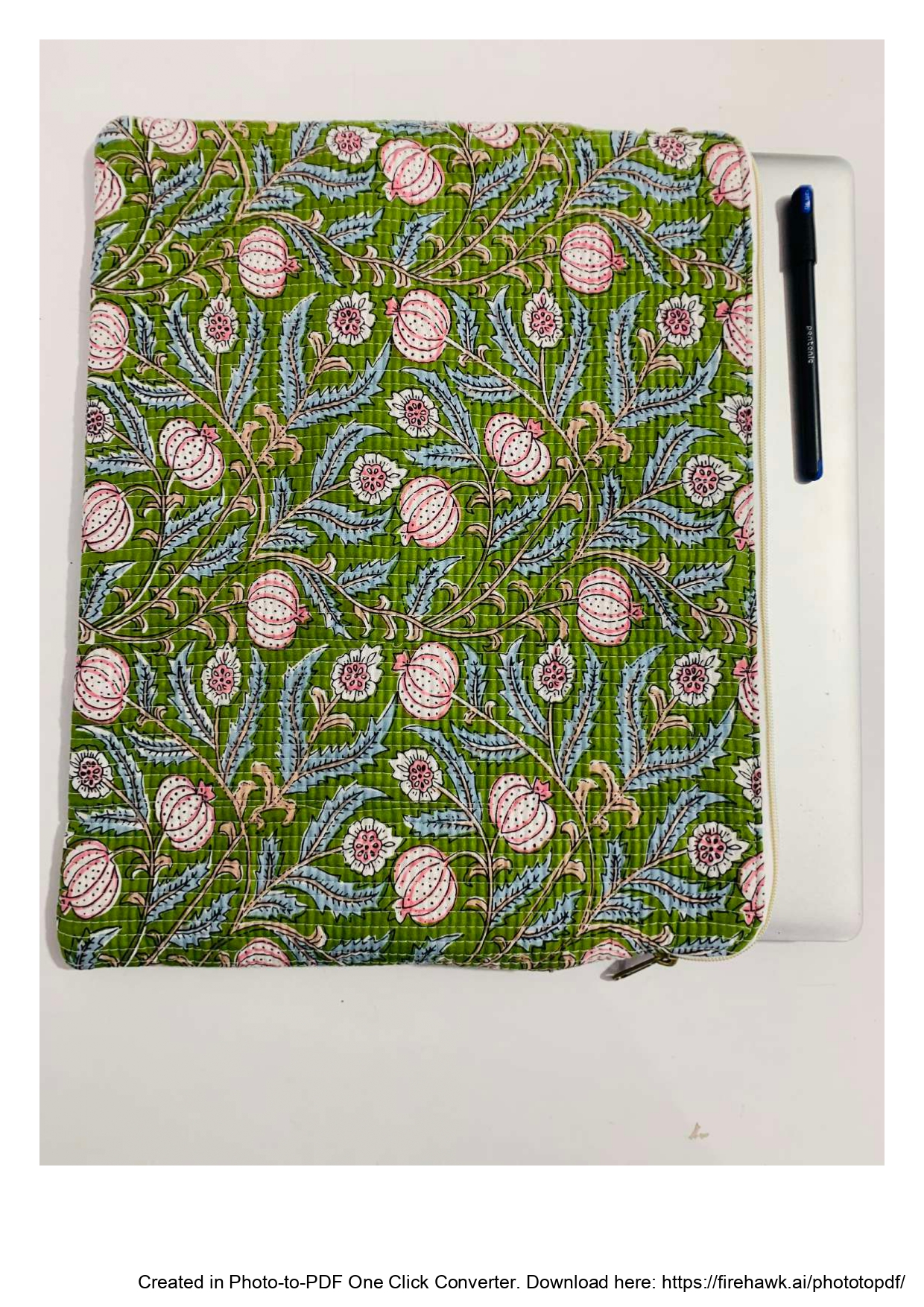 Quilted Laptop Bag 12*16 - HeartFul Craft