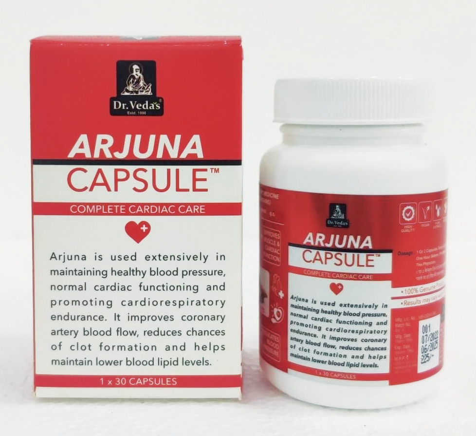 Dr. Veda's Arjuna Capsules For Heart - 30 Capsules - PANASIA HERBAL ...